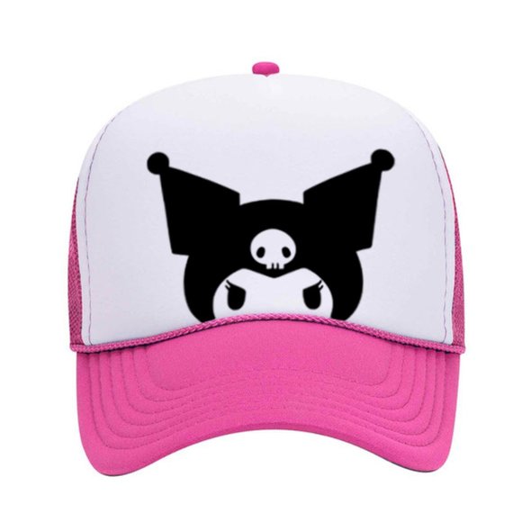 OTTO | Accessories | Kuromi Peeker Pink White Foam Trucker Hat Mesh ...